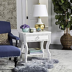 Safavieh Home Collection Alaia White 1-Drawer Nightstand