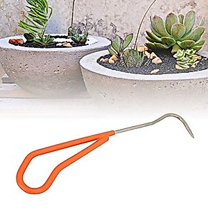 GOTOTOP Bonsai Hook Sturdy Manganese Metal Gardening Hook Handle Bonsai Root Hook with Comfortable Handle for Loosing Soil