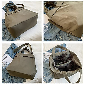 HACODAN Fairy Grunge Aesthetic Tote Bag Boho Canvas Crossbody Bag, Men Women Girls Harajuku Shoulder Bag Large Handbag (Yellow)