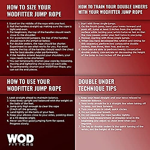 WODFitters Ultra Speed Cable Jump Rope - Adjustable Speed Rope for Double Unders