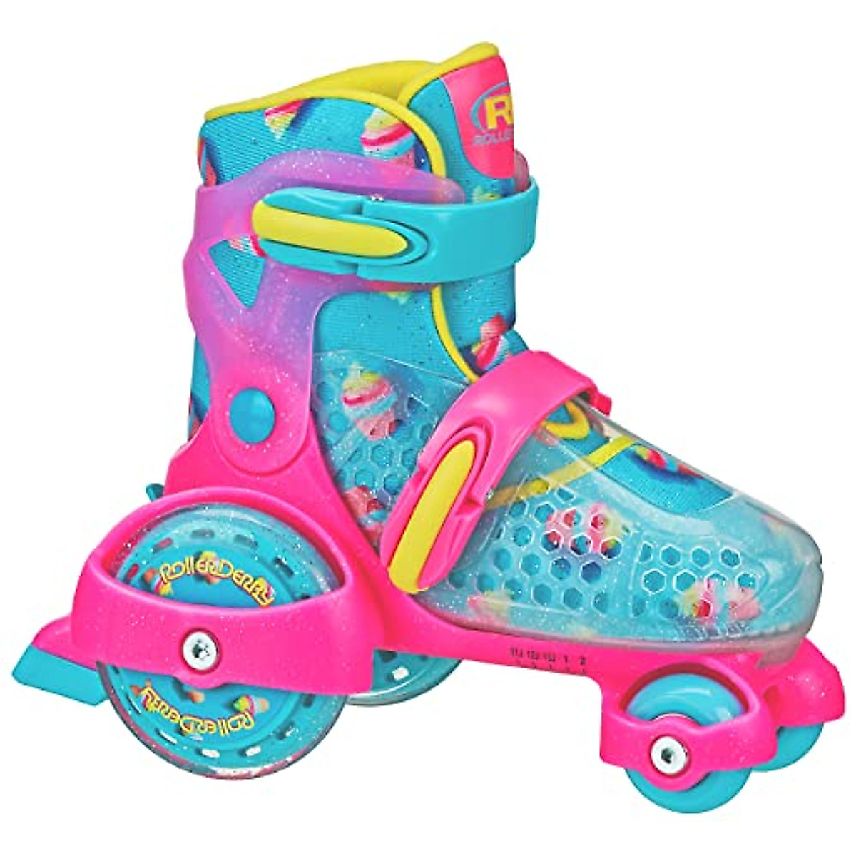 Roller Derby Fun Roll Adjustable Roller Skates for Beginners, Boys & Girls Medium (11-2)