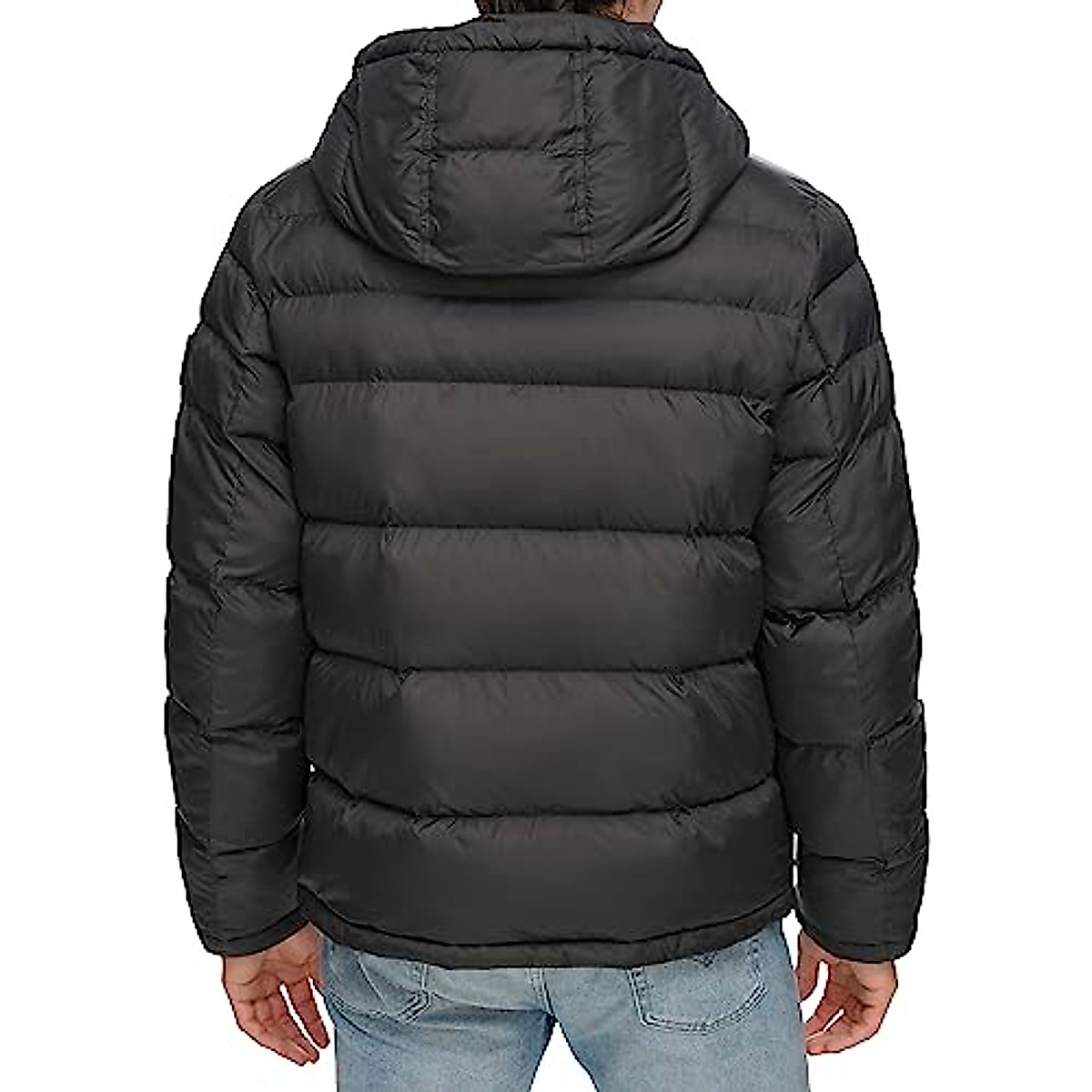 Tommy Hilfiger Men's Hooded Puffer Jacket, Black, X-Large