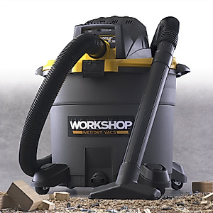 WORKSHOP Wet Dry Vac WS1600VA High Capacity Wet Dry Vacuum Cleaner, 16-Gallon Shop Vacuum Cleaner with 20-Feet Locking Wet Dry Vac Hose and Wet Vac Filters