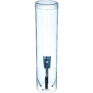San Jamar Large Pull-Type Water Cup Dispenser, for 12 Oz Cups, Translucent Blue