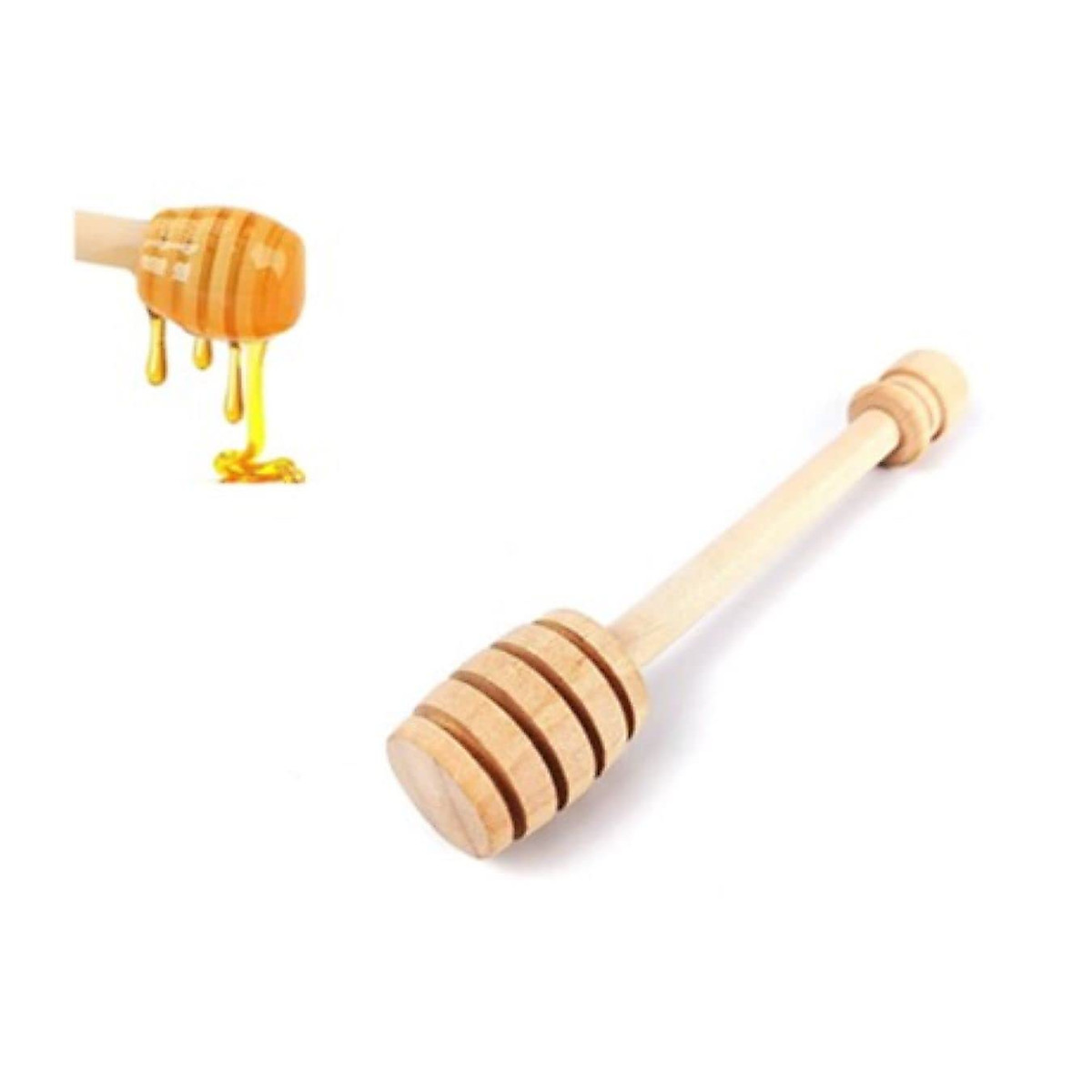 Birdielux Honey Dipper Stick Wooden Honey Mixing Stirrer Honey Spoon Honey Dispenser Cucharón de Miel Wedding Party Favor Gifts