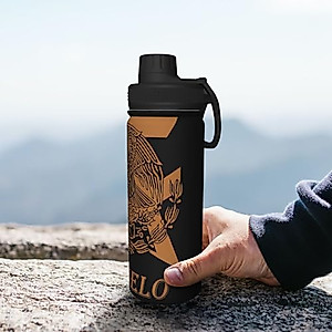 Eevikion Canelo of Alvarez Stainless Steel Insulated Tumbler Sports Water Bottle Hot and Cold Travel Cup 18oz