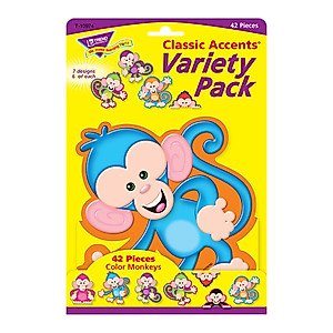 Trend Enterprises Color Monkeys Classic Accents Variety Pack (42 Piece)