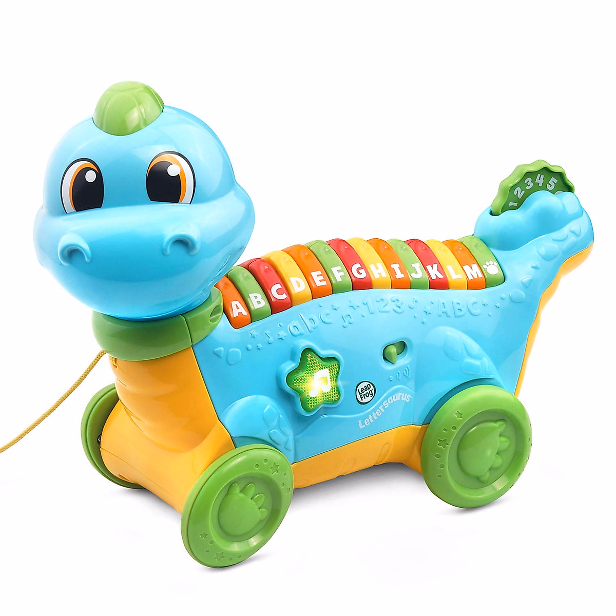 LeapFrog Lettersaurus Alphabet Pull Toy, Teal