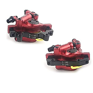 BUCKLOS Zoom HB-100 MTB Line Pulling Hydraulic Disc Brake Calipers Front + Rear, Aluminum Alloy Mountain Bike Hydraulic Disc Brakes with is/PM Universal Caliper Adapter for XC Trail, Fat Bike…