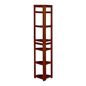 Regency Flip Flop 67-inch High Corner Folding Bookcase- Cherry
