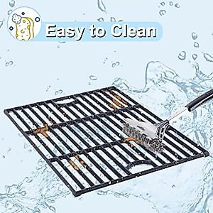 GGC 17 Inch Grill Grates Replacement for Nexgrill 4&5 Burner 720-0830H 720-0783E 720-0670A 720-888N, Kenmore 41516106210, Charbroil 463241113, 2PCS Cast Iron Cooking Grates(17" x 13 1/4" Each)