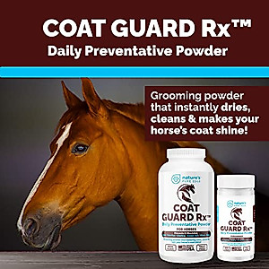 Coat Guard Rx™ Large 16 oz. Daily Preventative Powder for Horses - Coat and Skin Treatment & Dry Shampoo for Horses.