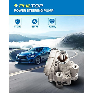 PHILTOP 21-5445 Power Steering Pump for 300 C 2005-2010, Challenger R/T 2009-2010 5.7L, Charger R/T 2006-2010, Magnum R/T 2005-2008, Power Asist Pump, Automotive Replacement Power Steering Pumps