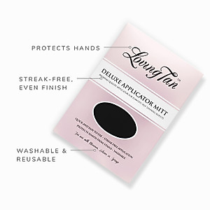 Loving Tan Self Tanning Deluxe Applicator Mitt, Washable & Durable Design for a Salon-Style, Streak Free Finish, Use with Self Tan Mousses, Sprays and Lotions, Reusable - 1 ct.