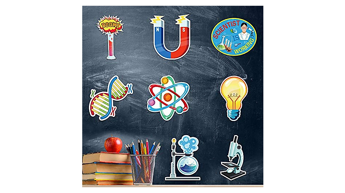 48-Piece Science Bulletin Board Set | Durable Classroom Decor