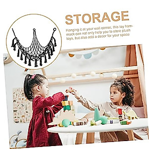 STOBAZA Stuffed Dogs for Kids Plush Net Bag Cotton Rope Black to Weave