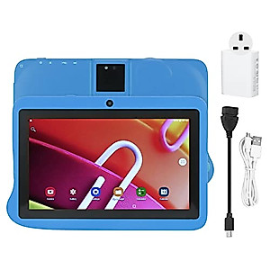 GLOGLOW 7 Inch Tablet, 6000mAh Reading Tablet Blue Octa Core CPU for Study (Blue)