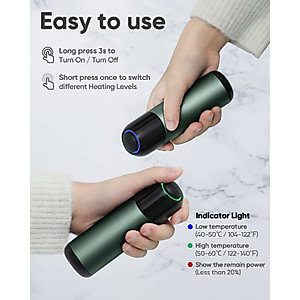 2-Pack Hand Warmers Rechargeable, 8000mAh Electric Portable Pocket Heater, 360° Heating Electric Hand Warmers, Portable USB-C Hand Warmers Power Bank for Outdoors, Camping, Golf, Raynauds, Gifts