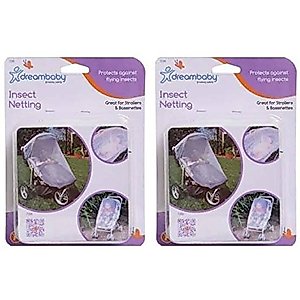 Dreambaby Insect Bug Netting for Strollers, Play Yards, Carriers, and Travel Systems (Stroller, 2 Pack)