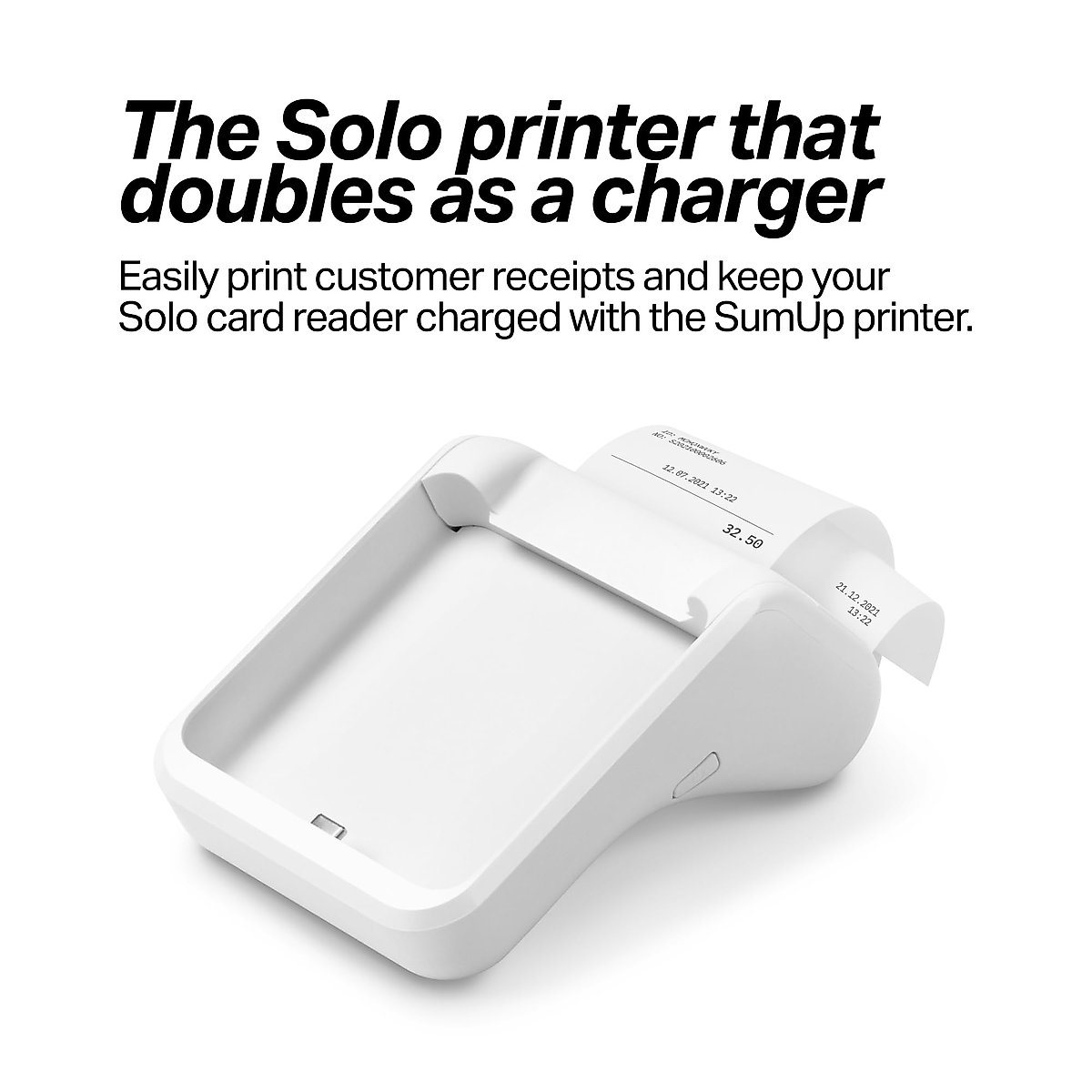 SumUp Solo + Printer Bundle - Credit Card Payment Card Reader. Full Touch-Screen Interface with Free SIM Card and Mobile Data (SumUp Solo + Printer)