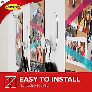 Command Clothes Hanger, Holds up to 7.5 lb, Sized for 3 Plastic Hangers or 7 Metal Hangers, 1 Wall Hooks and 2 Command Strips, Extra Storage for Laundry Room, Bedroom and Closet