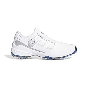 adidas Women's ZG23 BOA Golf Shoes, Footwear White/Blue Fusion Metallic/Silver Metallic, 8.5