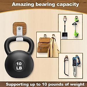 Heavy Duty Organization Magnetic Coat Hooks, Versatile Elegant Wooden Hooks to Hang Tools, Garden Hoses Ropes, Kitchenware in Warehouses, Cruise, Workshops to Keep The Space Free and Clean!