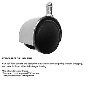 Perch Chrome Rolling Dental Stool Adjustable Height with Procedure Arm and Foot Ring for Carpet or Linoleum, Counter Height (Charcoal Vinyl)