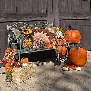 Westcharm Children's Metal Butterfly Bench | Plant Stand | Garden Décor for Outdoor Yard Garden - Decorative Kids Park Bench with Butterflies (32" L x 15" D x 26.5" H)