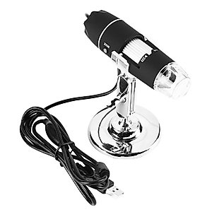 USB Digital Microscope, 1000X Zoom USB Microscope Digital Magnifier Endoscope Camera Adjustable 8 LEDs Electronic Microscope with Stand for Industrial Testing, Laboratory Research