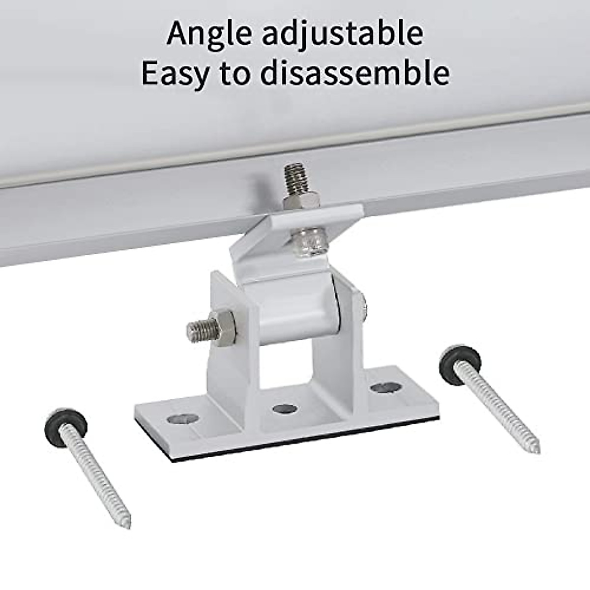 Solar Panel Mounting Brackets - 2pcs Adjustable Solar Panel Mount Brackets on Any Flat Surface for RV, Roof, Boat, Caravans Any Off-Grid Systems, Solar Power System Supporting for Flat Stands