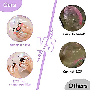 Nano Tape Bubbles Kit, Nano Tape Magic Plastic Bubbles Balloon, Nano Tape Elastic Bubble DIY Craft Kit, Party Favors and Fidget Toy for Kids, Girls, Boys and Adult (9.84ft × 2inch)