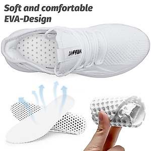 ZMBCYG White Sneakers for Women Running Shoes Sneakers Lightweight Sports Workout Cheer Shoes White Womens Size 7