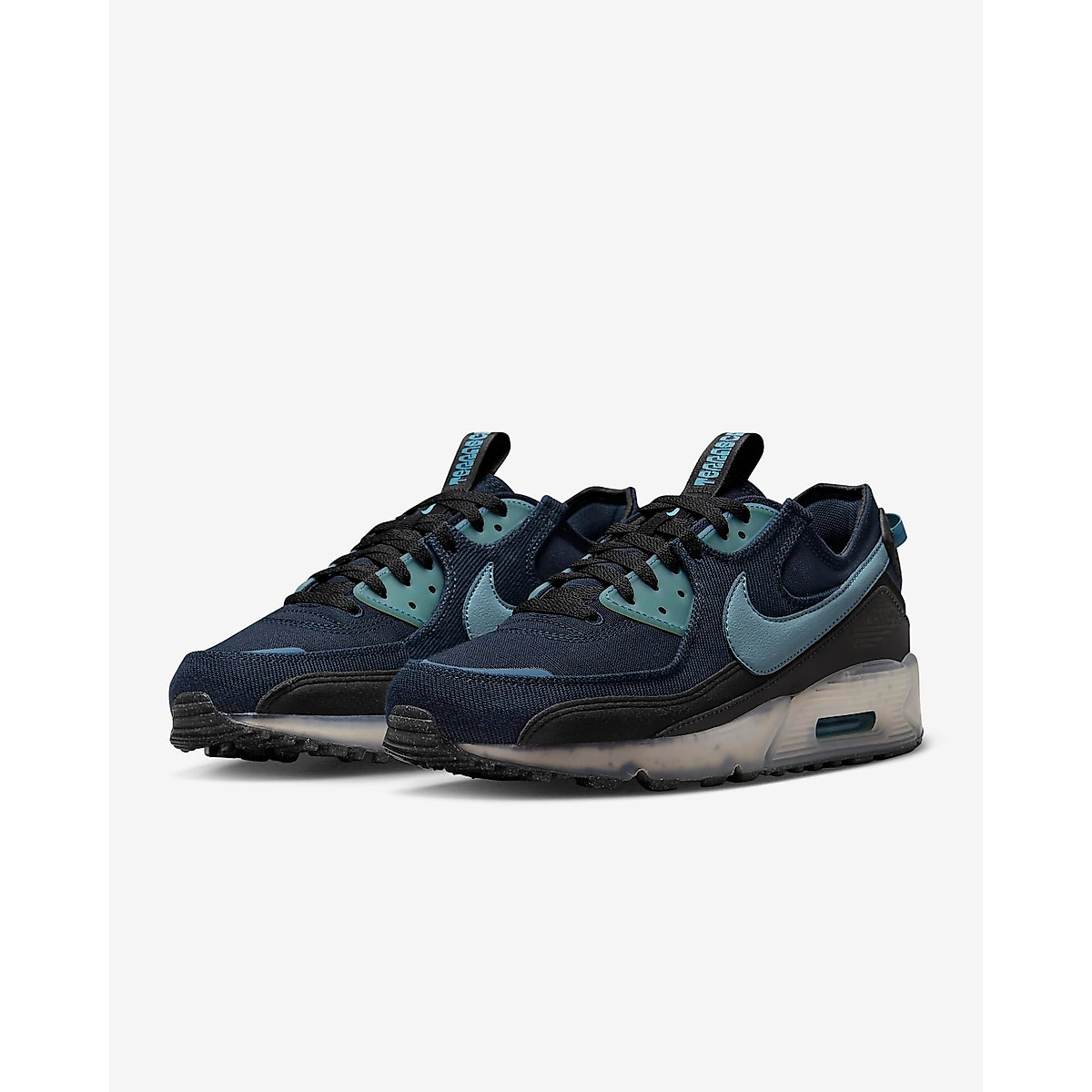 Nike Men's Air Max Terrascape 90 Trainers, Midnight Navy/Noise Aqua, 10.5 M US