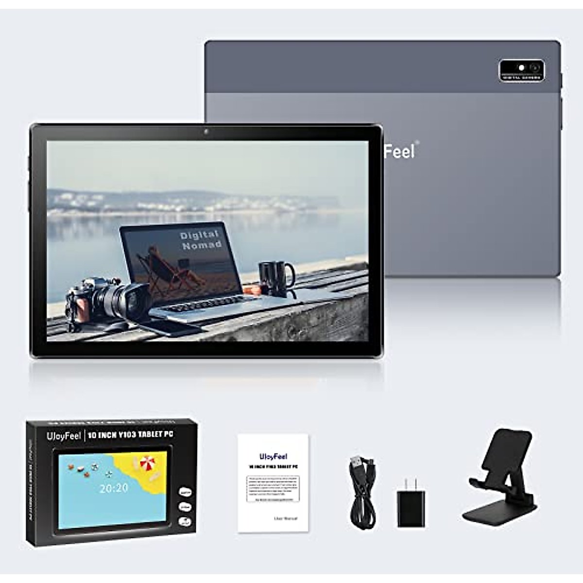 Tablet 10 inch Android Tablets Computer 64GB 512GB Expand, Android 12 Tablet with 10.1 inch IPS Screen, WiFi Tablet 10+ inch with Dual Camera Bluetooth Google Metal Case