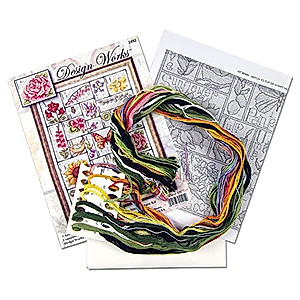 Design Works Crafts Floral ABC Counted Cross Stitch Kit, White