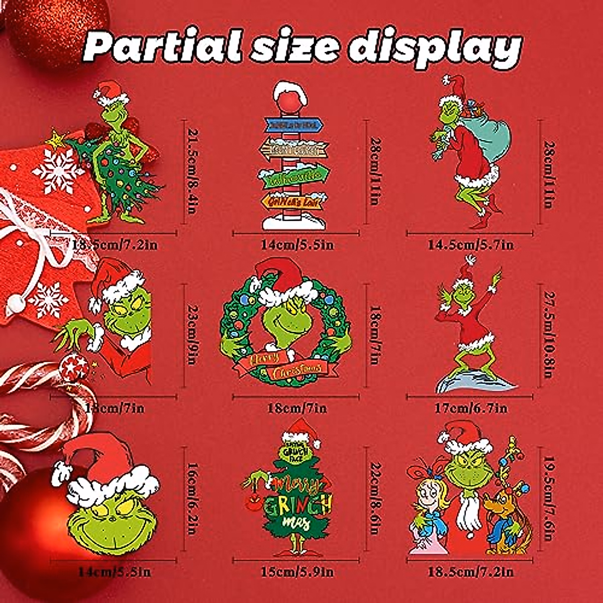 100 PCS Christmas Window Clings - Christmas Window Clings for Glass Windows,Christmas Elf Faces Window Stickers with Snowflake,Double Sided Static Window Clings for Christmas Window Decals(9 Sheets)