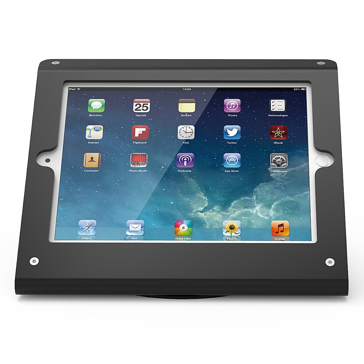 Beelta Kiosk Tablet Stands - 360 Swivel Base, iPad Desktop Stand for iPad Air 1 2, Pro 9.7, iPad 5 6 Gen All Metal Black, BSC102B