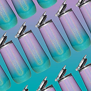 BrüMate 12oz Insulated Champagne Flute With Flip-Top Lid - Made With Vacuum Insulated Stainless Steel (Glitter Mermaid)