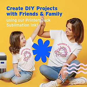 Printers Jack Sublimation Ink Four Pack 400 ML Ultra Vivid for Epson C88 C88+ WF7710 ET2720 Inkjet Printers Heat Press Transfer on Mugs, Polyester Shirts etc