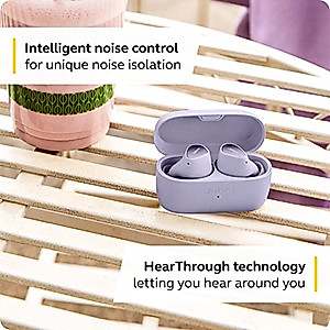 Jabra Elite 3 in Ear Wireless Bluetooth Earbuds – Noise Isolating True Wireless Buds with 4 Built-in Microphones for Clear Calls, Rich Bass, Customizable Sound, and Mono Mode - Lilac