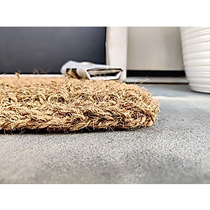 Kempf Rectangle Dragon Coco Coir Doormat, 22-inch by 36-inch, Entrance Mat, Indoor Outdoor, Natural Fiber Mat, Large Size