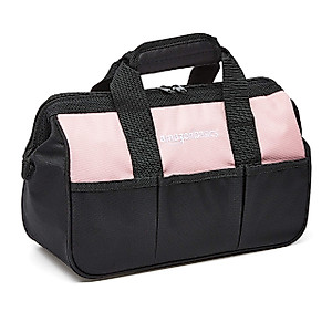 Amazon Basics Household Tool Set with Tool Bag - 165-Piece, Pink