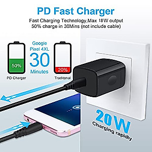 Fast Charging Block,Charging Brick Cube Block Box Plug for Samsung Galaxy S21 FE,S23Ultra,S22,S21 Ultra,A13,S20 FE,S20,A52,Note 20;iPhone 13/12 Pro Max,11;iPad Pro;Pixel 6,5,20W PD USB C Power Adapter