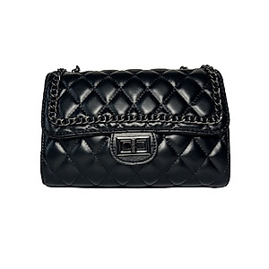 capasin Quilted Small Crossbody Women'S Shoulder Handbags Purses Bags (Black C)