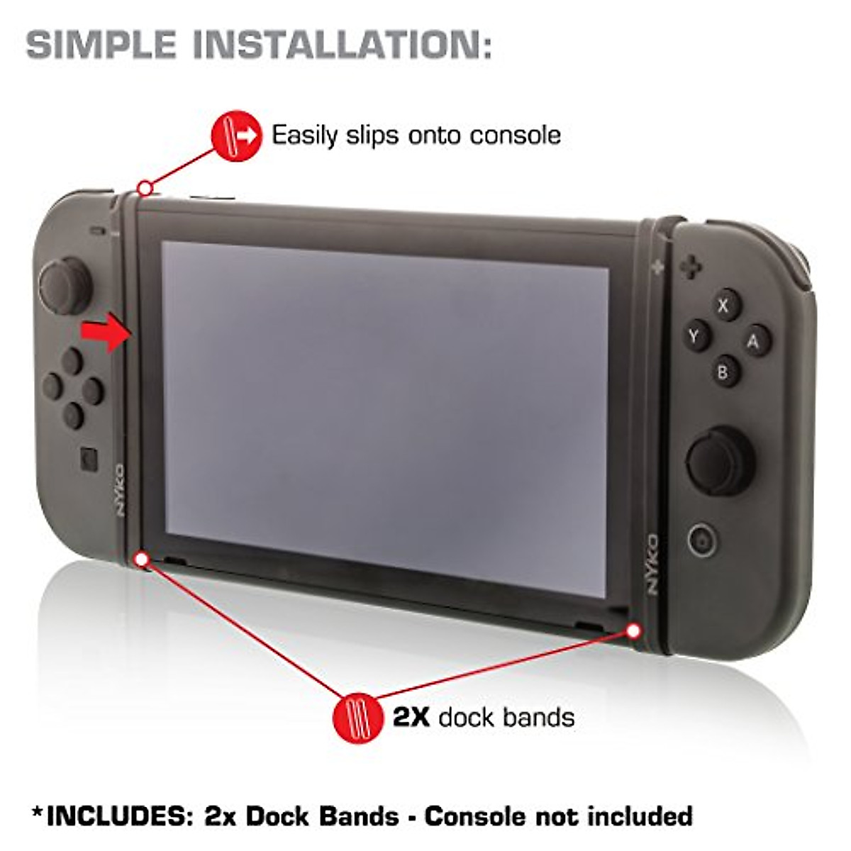 Nyko Dock Bands - Dockable screen scratch prevention bands for Nintendo Switch