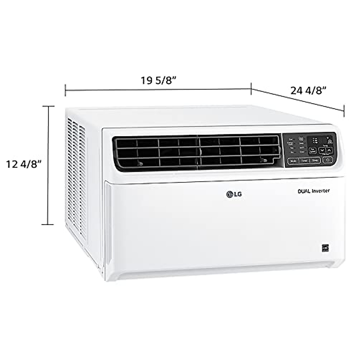 LG 9,500 BTU Dual Inverter Smart Window Air Conditioner, Cools 450 Sq. Ft., Ultra Quiet Operation, Up to 15% More Energy Savings, ENERGY STAR®, works with LG ThinQ, Amazon Alexa and Hey Google, 115V
