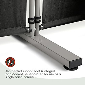 Rantila 2 Large Panels Room Divider,Portable Office Divider,Convenient Movable,Folding Partition Privacy Screen for Bedroom,Dining Room, Study,142" W x 71" H,Black