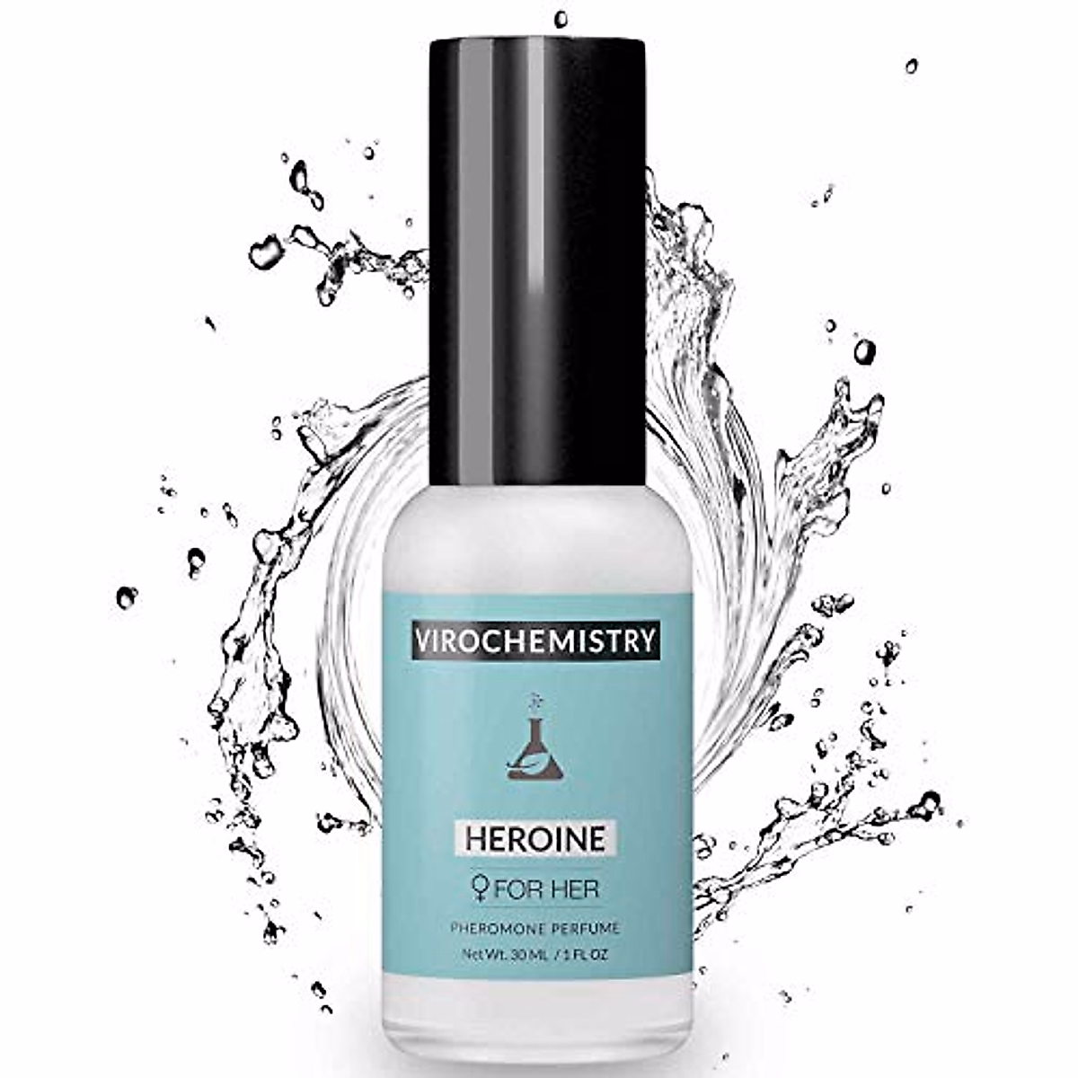 VIROCHEMISTRY Pheromones to Attract Men for Women (Heroine) - Elegant, Ultra Strength Organic Fragrance Body Perfume (1 Fl. Oz)(Human Grade Pheromones to Attract Men)