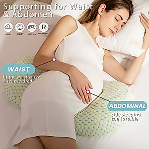 ZiZa Pregnancy Pillows, Maternity Pillow, Pregnancy Pillow Side Sleeper, Pregnancy Pillows for Sleeping on Stomach